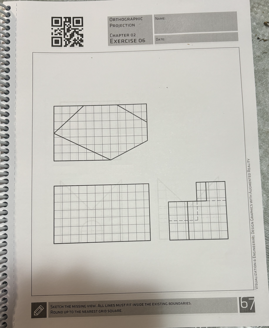 Solved ORTHOGRAPHICNAME:PROJECTIONCHAPTER 02EXERCISE | Chegg.com