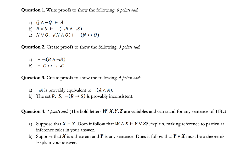 Solved Question 1. Write proofs to show the following. 6 | Chegg.com