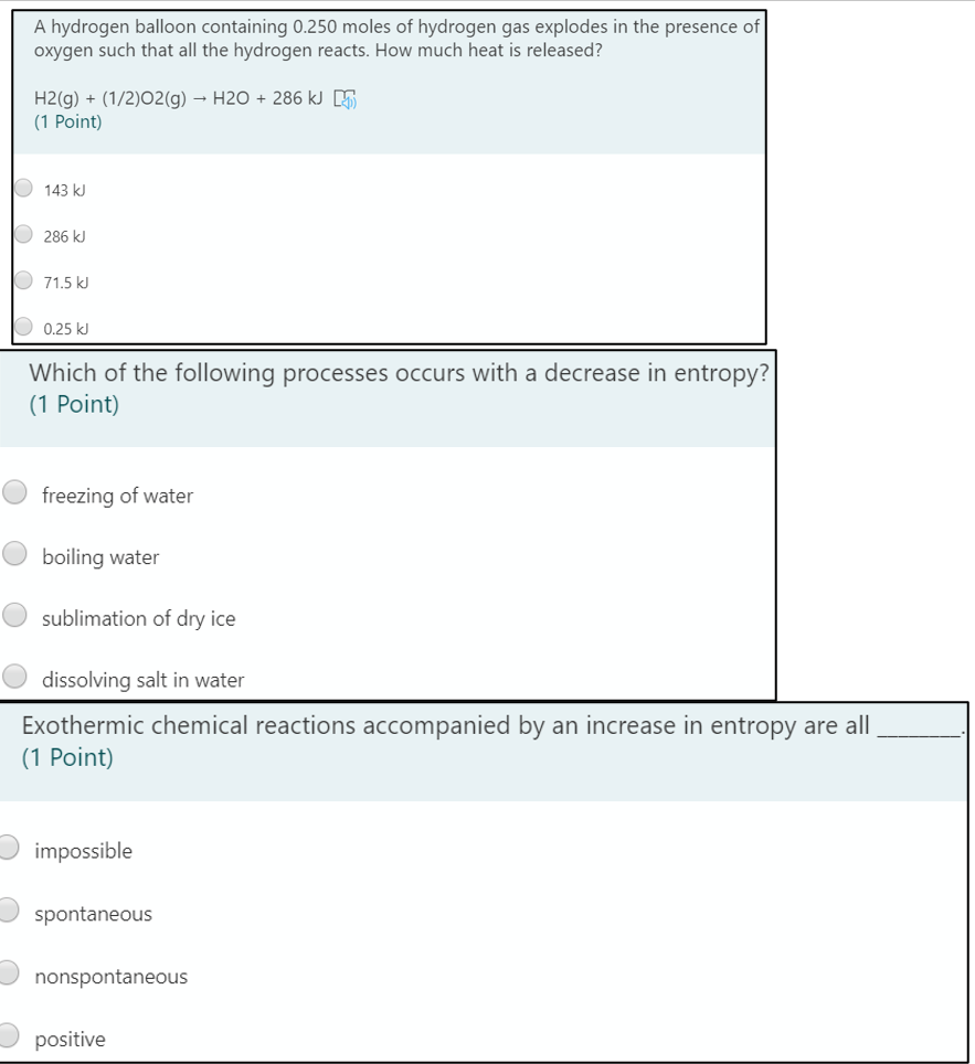 Solved A hydrogen balloon containing 0.250 moles of hydrogen | Chegg.com