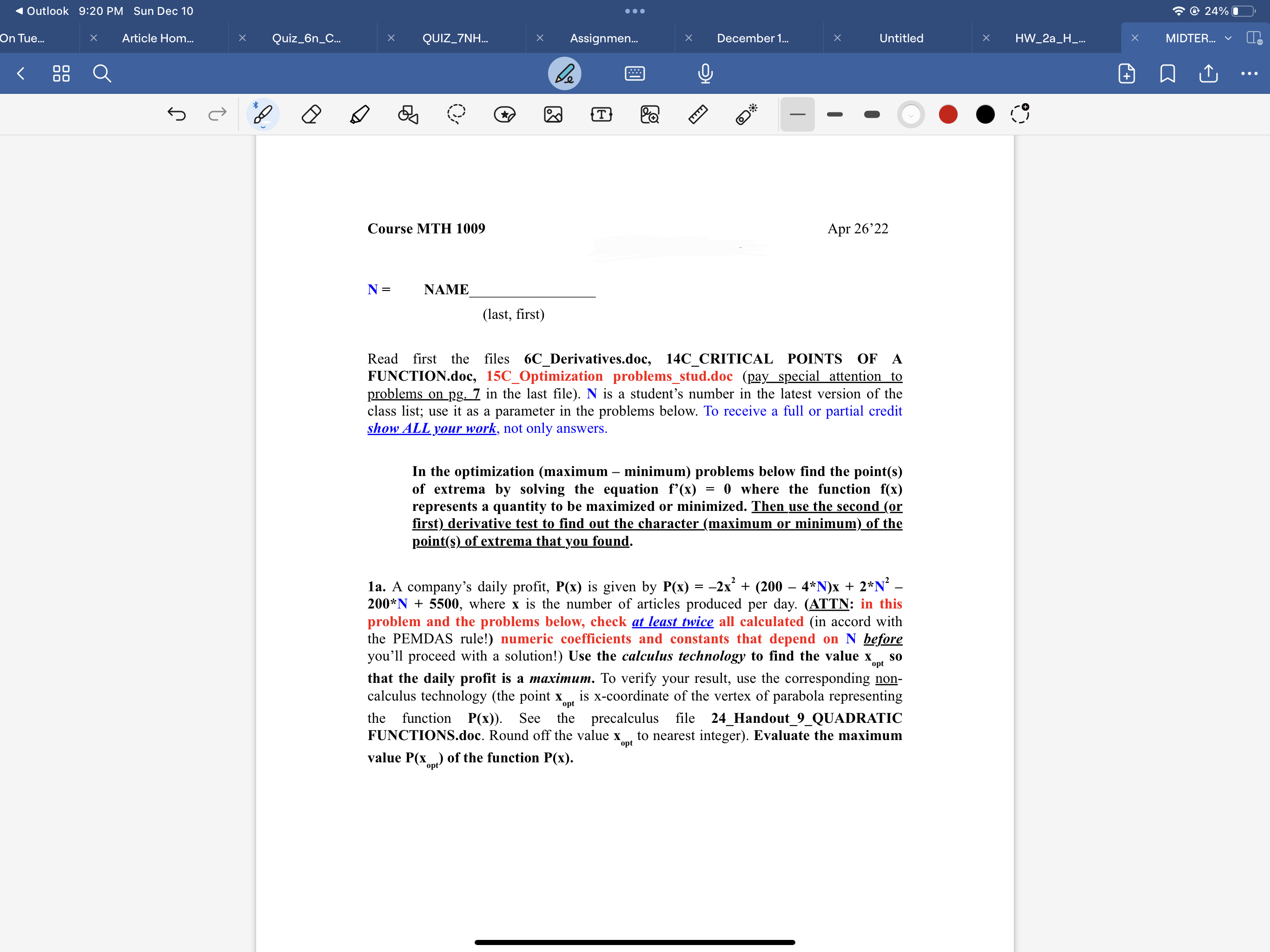 Solved Read first the files 6C_Derivatives.doc, 14C_CRITICAL | Chegg.com