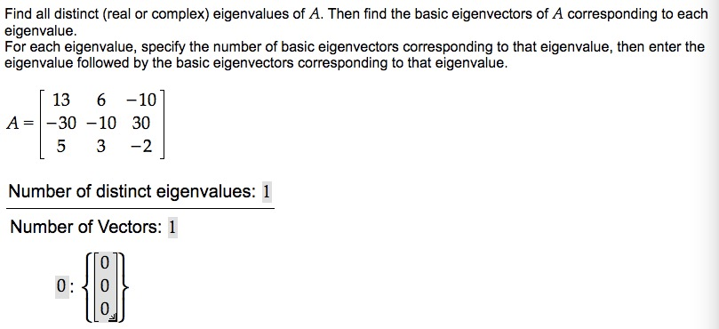 Solved Find all distinct (real or complex) eigenvalues of A. | Chegg.com