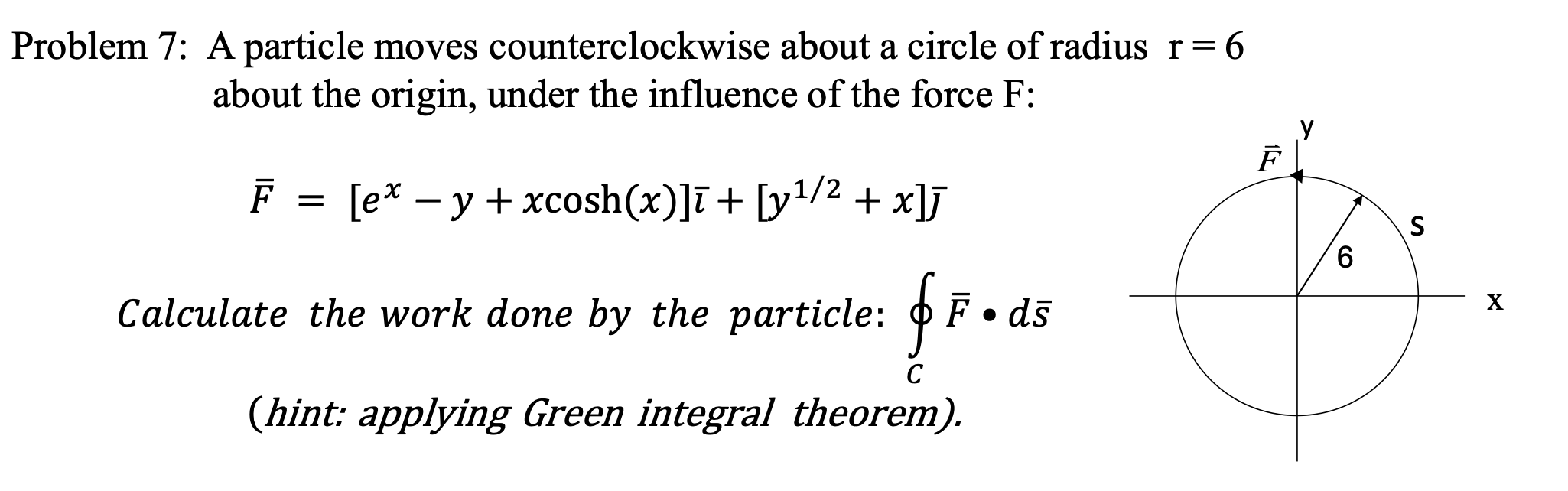 Solved Problem 7: A particle moves counterclockwise about a | Chegg.com