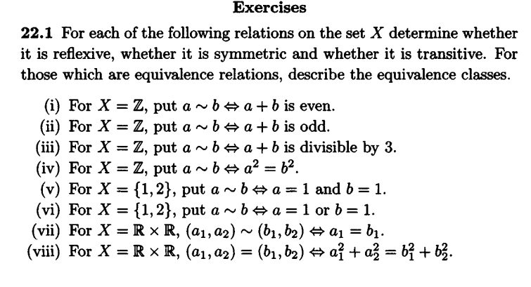 Solved Exercises\\n22.1 For each of the following relations | Chegg.com