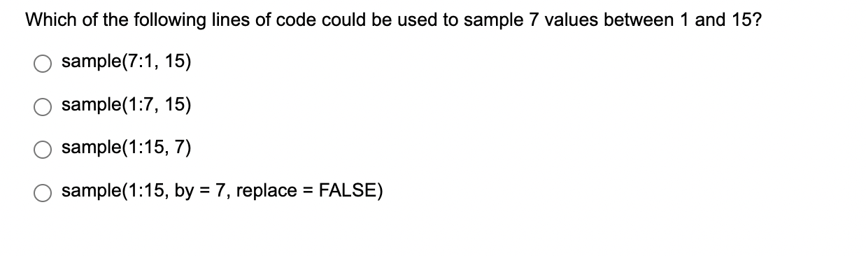 Solved Which of the following lines of code could be used to | Chegg.com