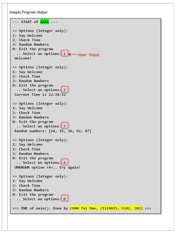 Solved Write a Java program with user options (with a class | Chegg.com
