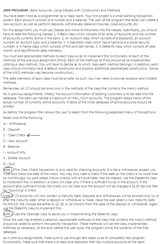 Solved I need help with creating a Clear Check method, along | Chegg.com
