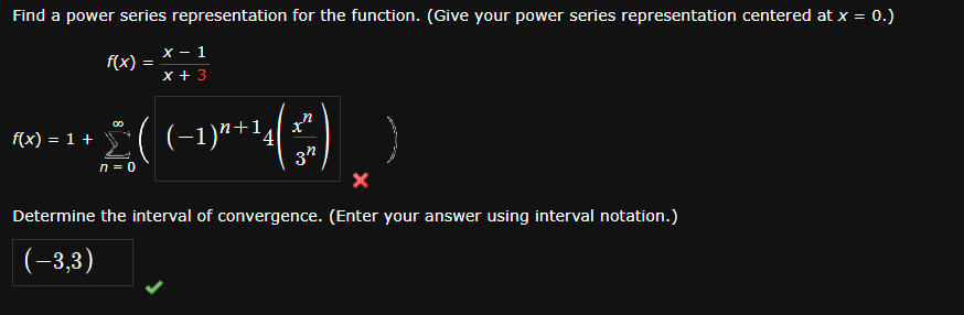 Find a power series representation for the function. | Chegg.com
