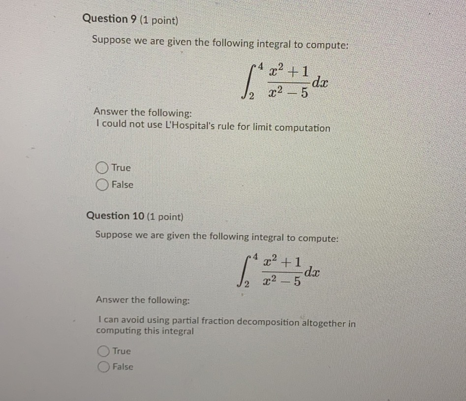 Solved Question 6 (2 points) Let us consider the following | Chegg.com