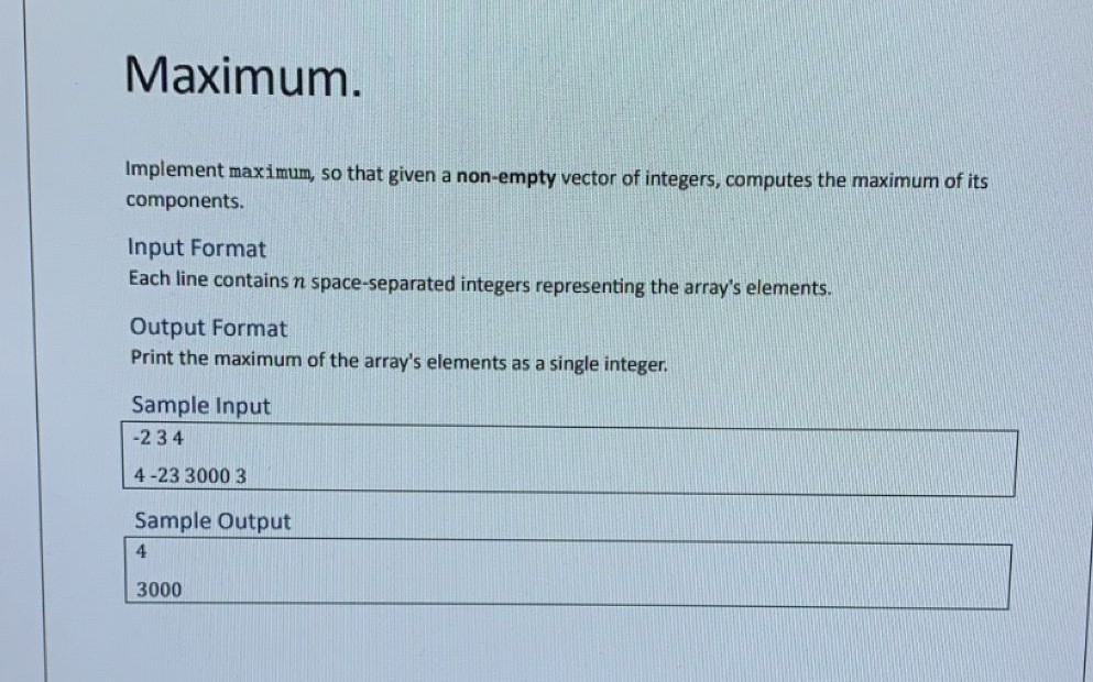 Solved Maximum solve in scalaImplement maximum, so that | Chegg.com Solved Maximum solve in scalaImplement maximum, so that | Chegg.com