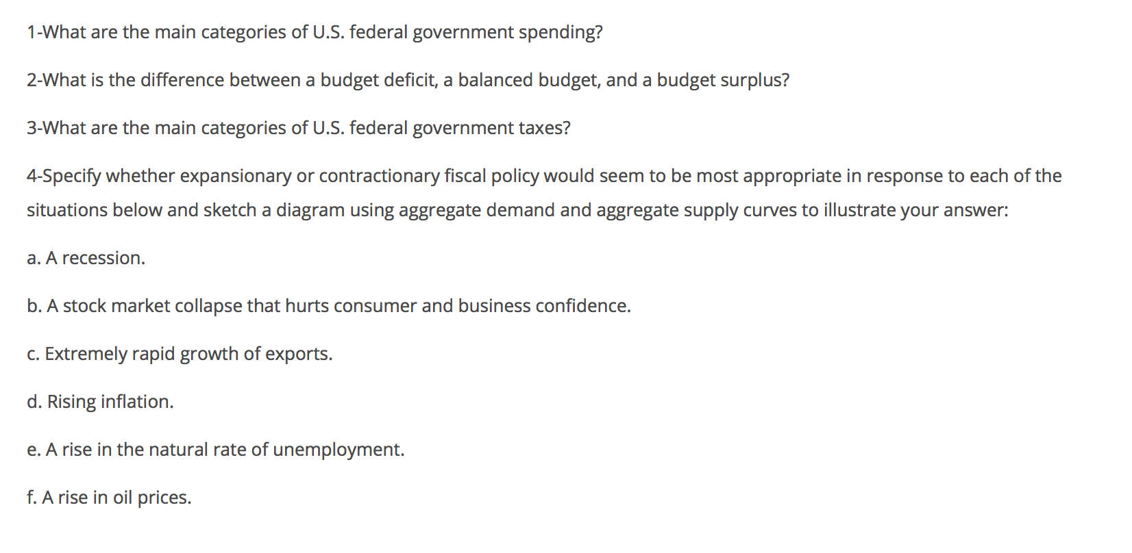 Solved 1-What are the main categories of U.S. federal | Chegg.com