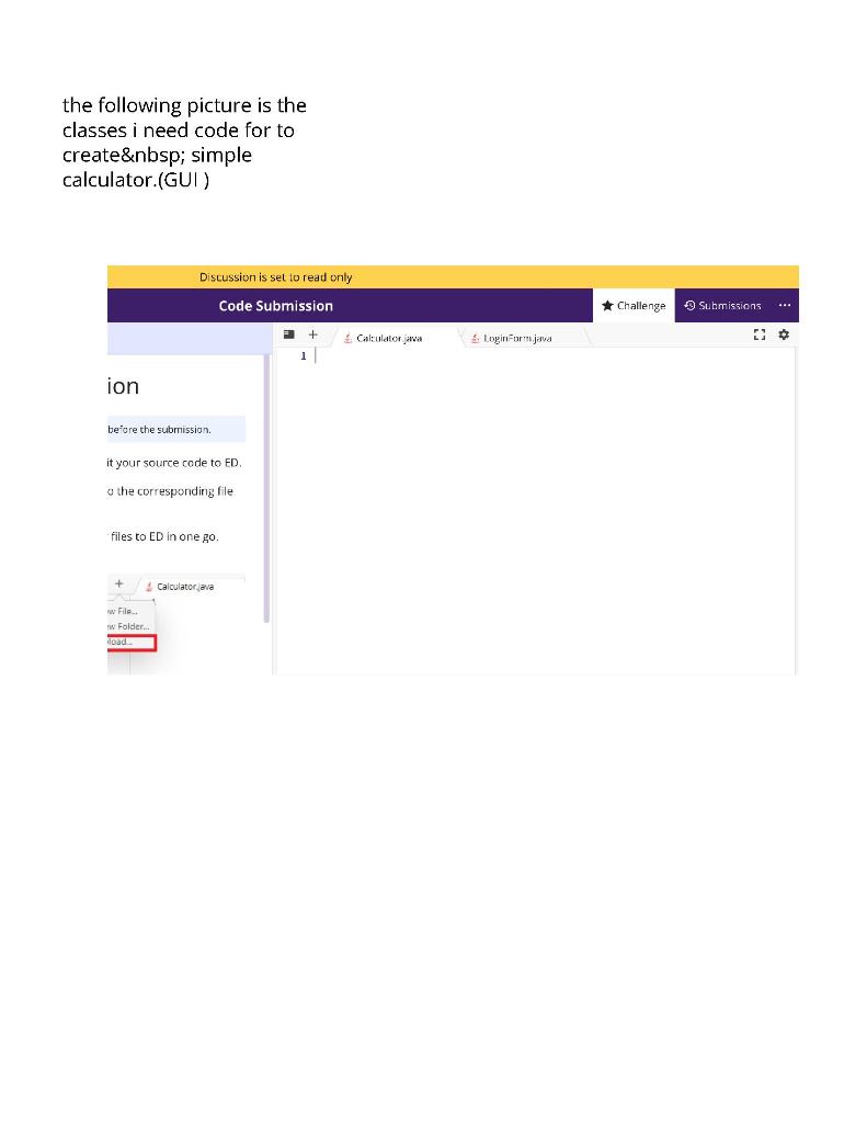 Solved Make a simple calculator application with two main | Chegg.com
