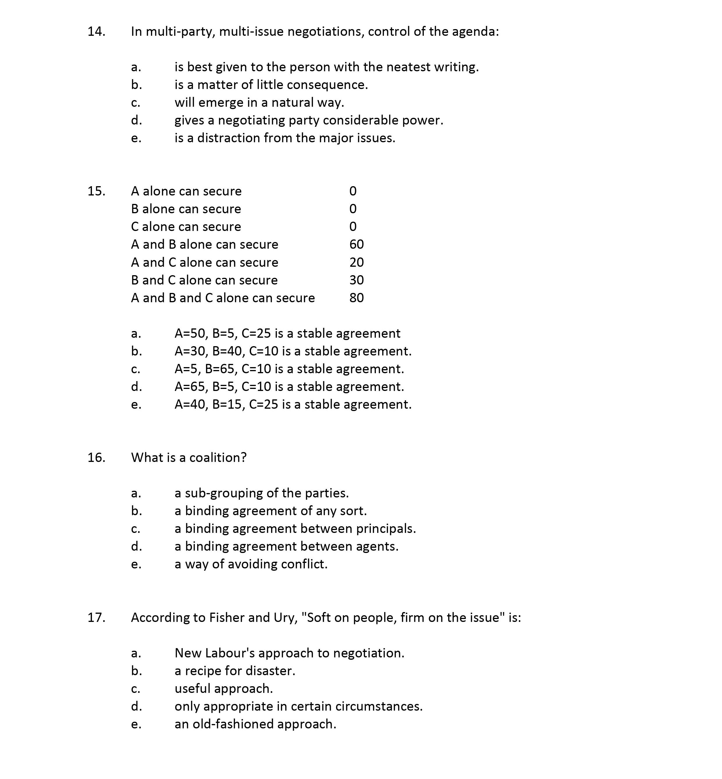 Solved 1 The Batna and reservation price: a. are one and the | Chegg.com