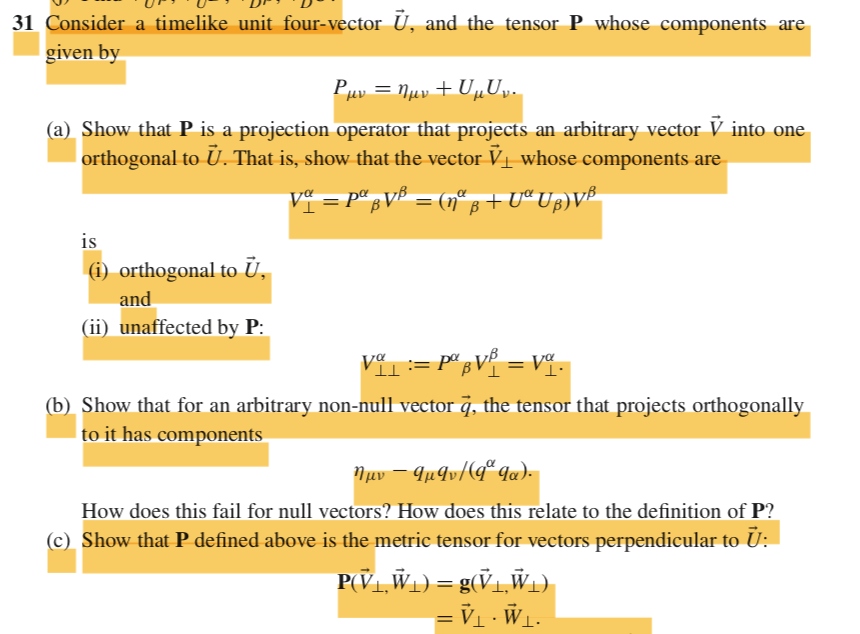 Solved 31 Consider a timelike unit four-vector Ü, and the | Chegg.com Solved 31 Consider a timelike unit four-vector Ü, and the | Chegg.com