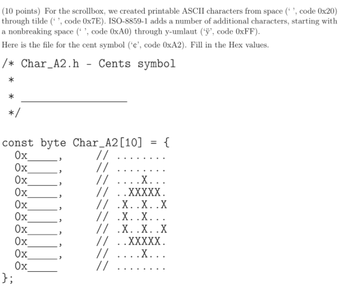 Solved (10 points) For the scrollbox, we created printable | Chegg.com