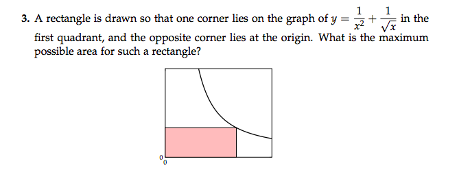 Solved 3. A rectangle is drawn so that one corner lies on | Chegg.com