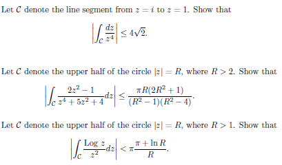 Solved Let C denote the line segment from z=i to z=1. Show | Chegg.com