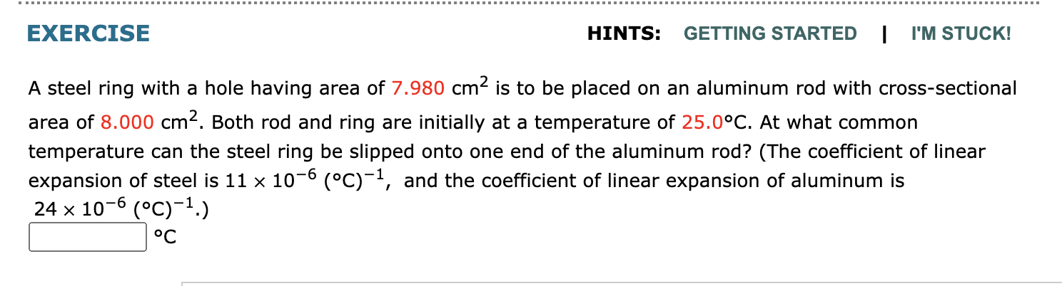 Solved PROBLEM (a) A circular copper ring at 20.0°C has a | Chegg.com