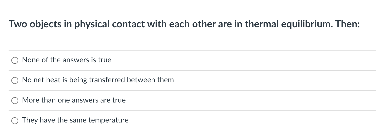 Solved Two objects in physical contact with each other are | Chegg.com