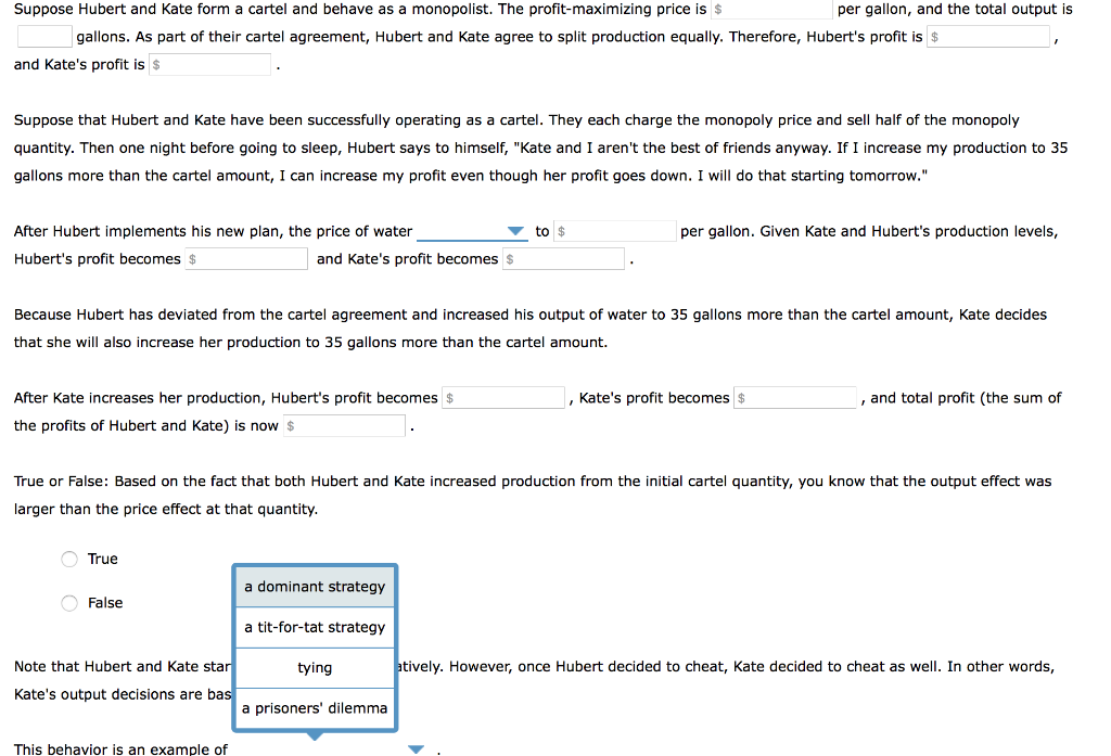 Solved 3. Breakdown of a cartel agreement Consider a town in | Chegg.com