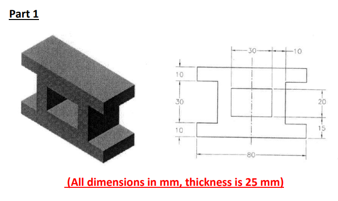 Solved Use Solidworks to design this profile showing | Chegg.com