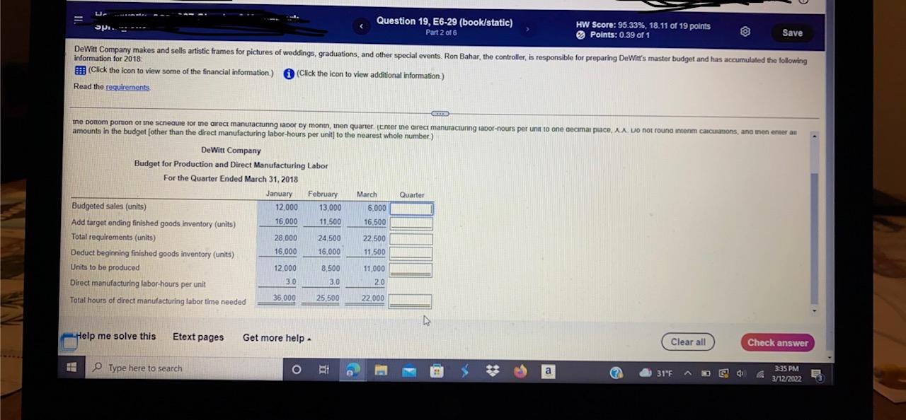 Solved SP... Question 19, E6-29 (book/static) Part 2 of 6 HW | Chegg.com