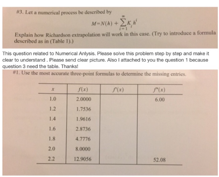 Solved #3. Let a numerical process be described by Explain | Chegg.com