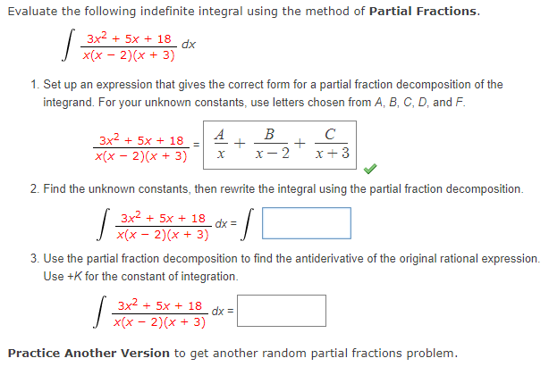 Solved Evaluate the following indefinite integral using the | Chegg.com