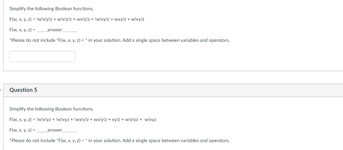 Solved Simplify the following Boolean functions. \[ | Chegg.com