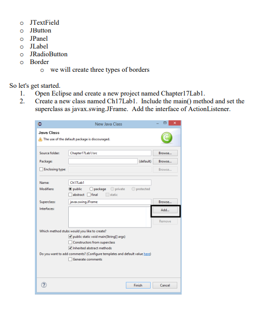 Solved Cit 249 Java Ii Lab 1 In This Assignment We Will 