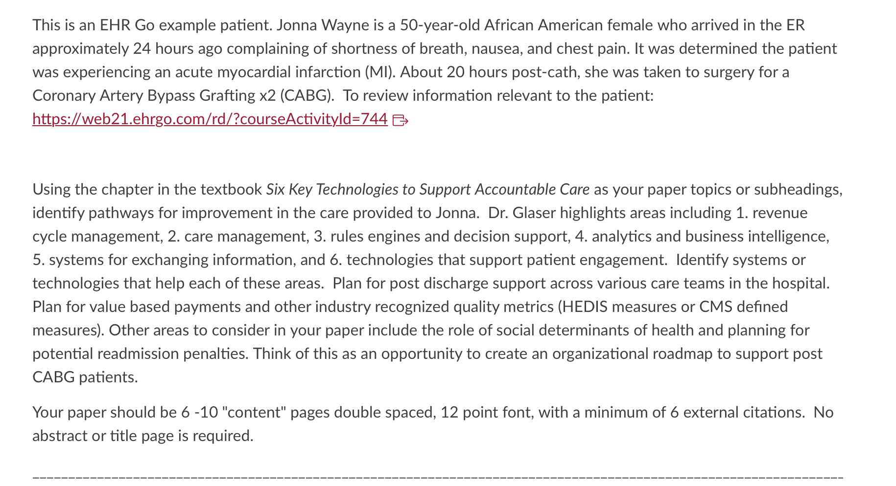 Solved This is an EHR Go example patient. Jonna Wayne is a | Chegg.com