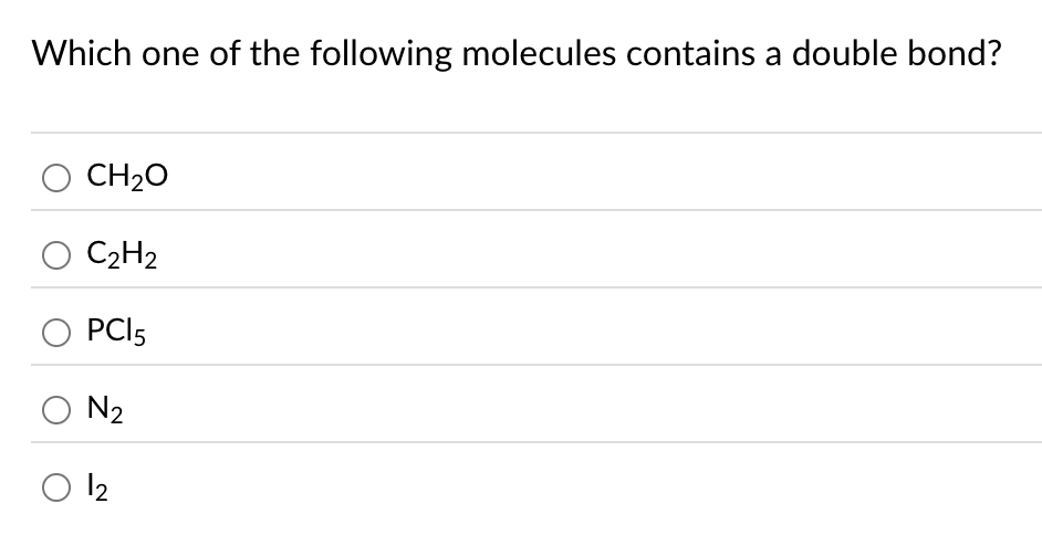 High Quality SOLUTION Which one of ﻿the following molecules contains a | Chegg.com