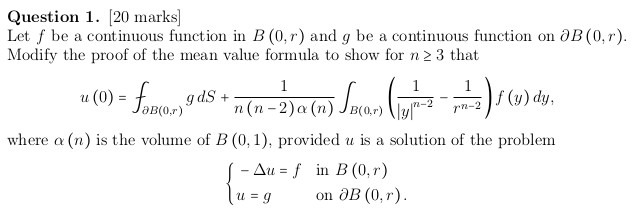 Solved Question 1. [20 marks] Let f be a continuous function | Chegg.com