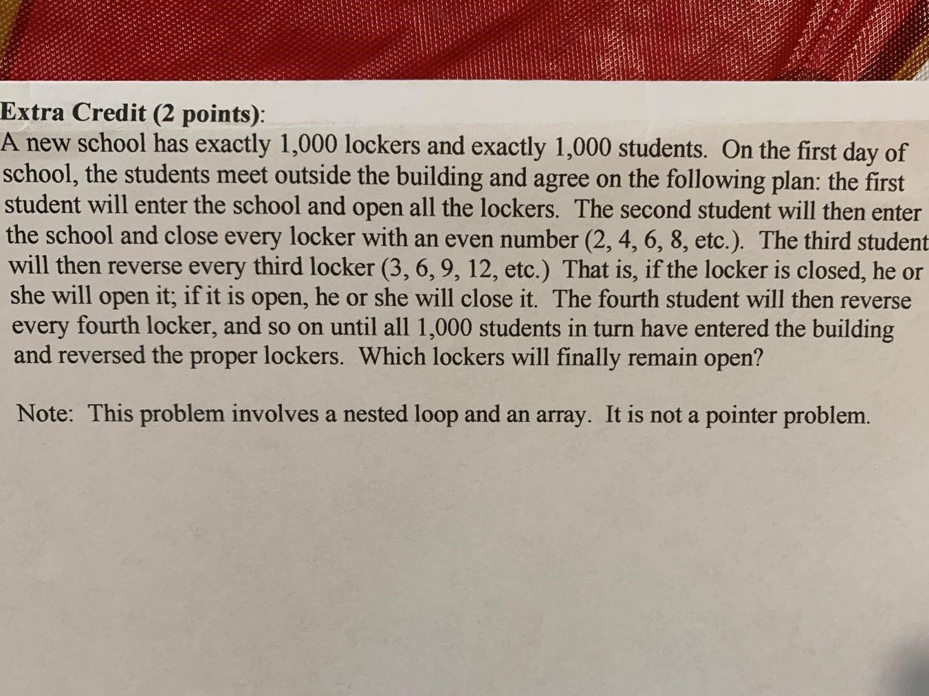 Solved Extra Credit (2 points): A new school has exactly | Chegg.com