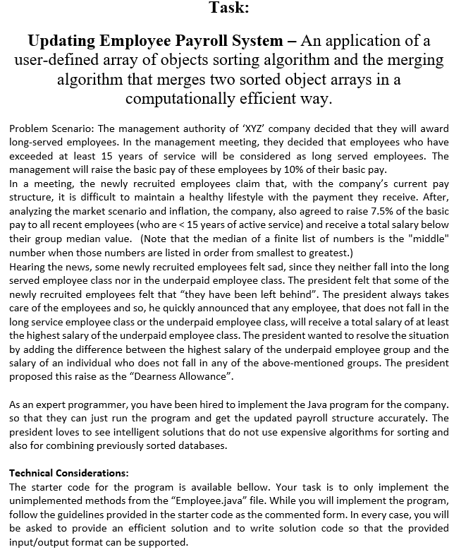 Solved Need help with this Task in Java language by | Chegg.com