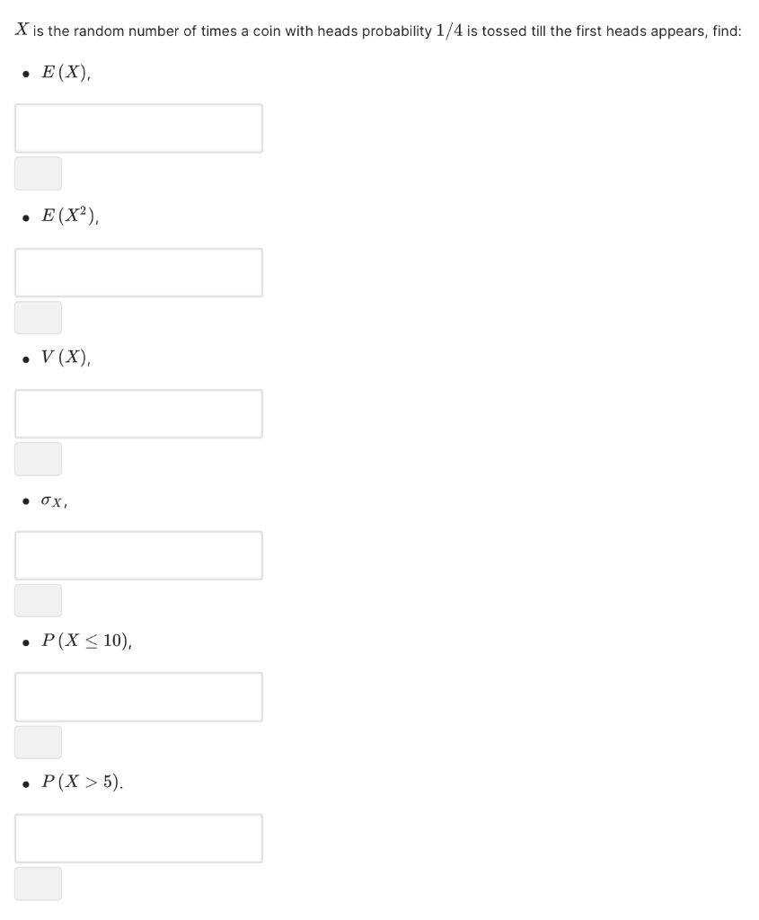 Solved X is the random number of times a coin with heads | Chegg.com