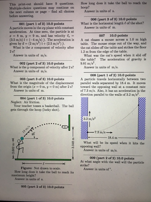 Solved A particle moves in the xy plane with constant | Chegg.com