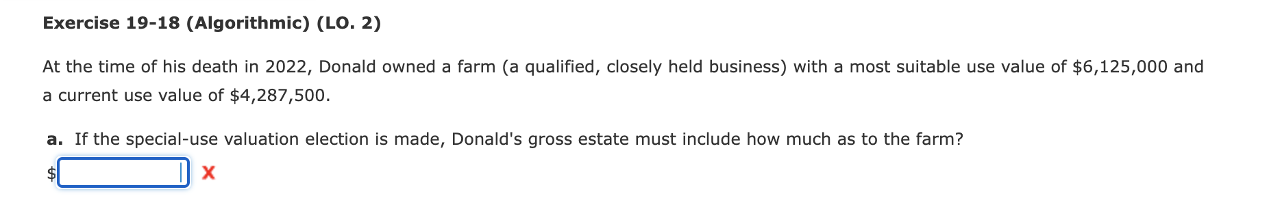 Solved Exercise 19-18 (Algorithmic) (LO. 2) At the time of | Chegg.com
