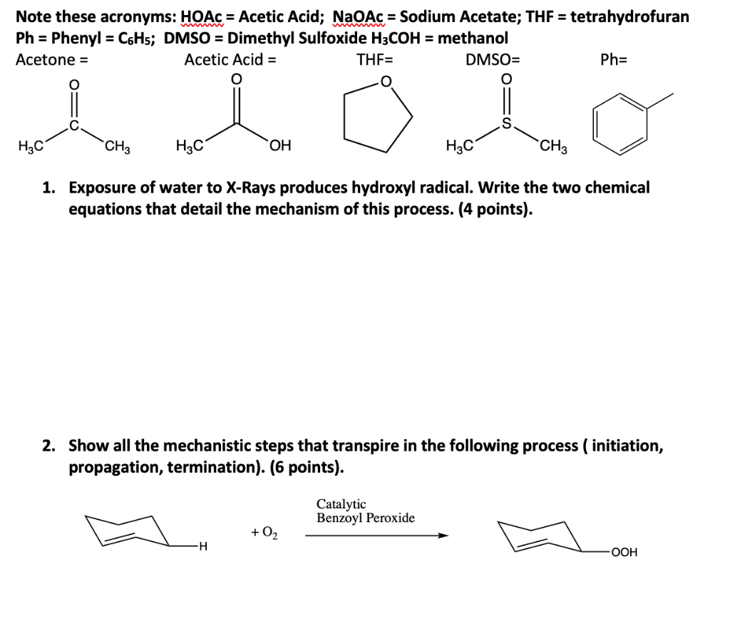 Solved Note these acronyms: HOAC = Acetic Acid; NaoAc = | Chegg.com