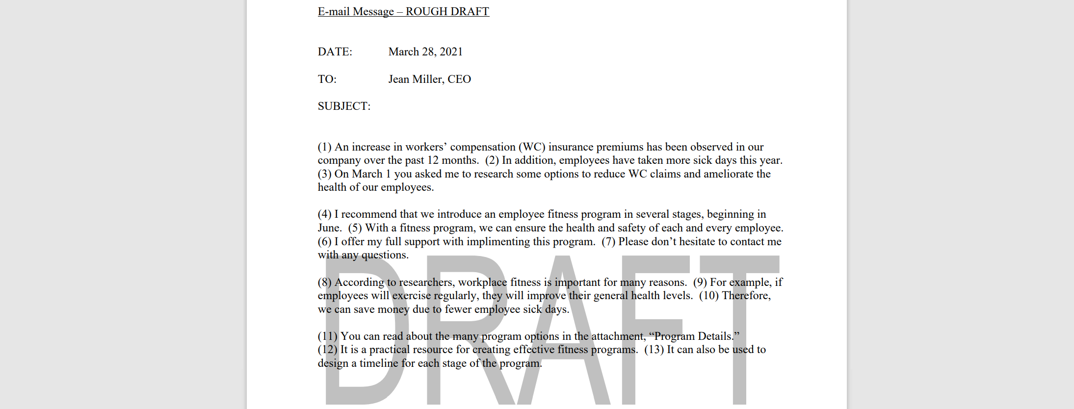 Solved Directions: Study both the scenario and e-mail | Chegg.com