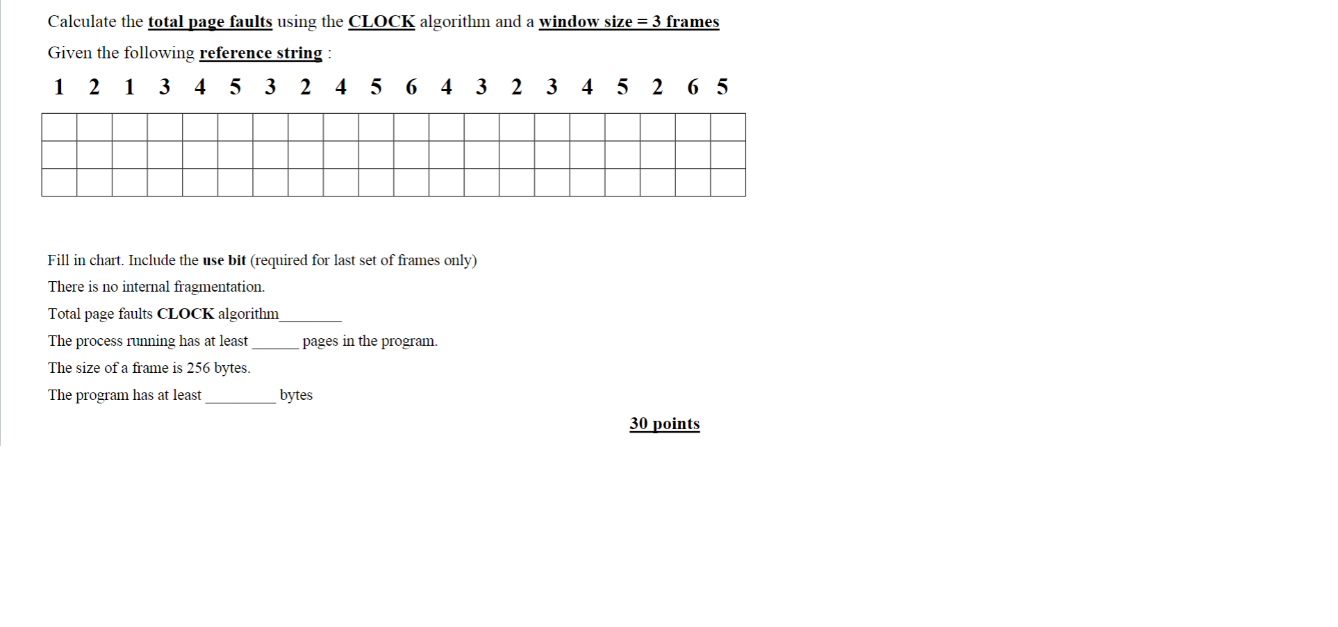 Solved Calculate the total page faults using the CLOCK | Chegg.com