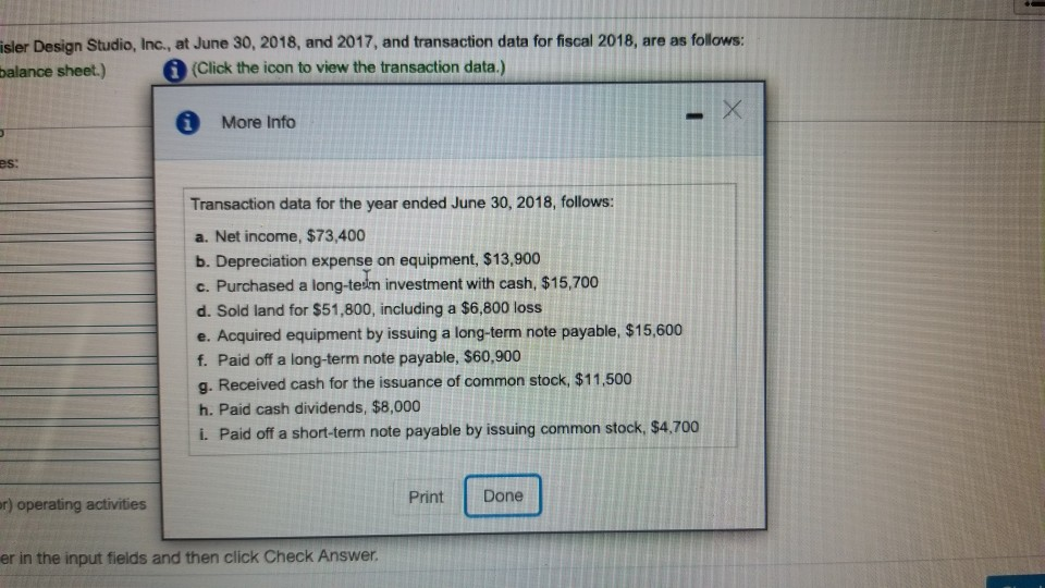 Solved The comparative balance sheets of David Disler Design | Chegg.com