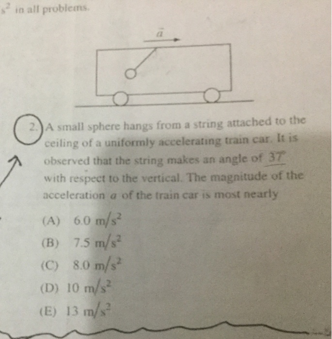 Solved s"in all problems 2.) A small sphere hangs from a | Chegg.com