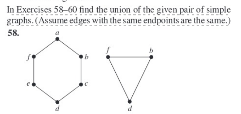 Solved In Exercises 58-60 find the union of the given pair | Chegg.com