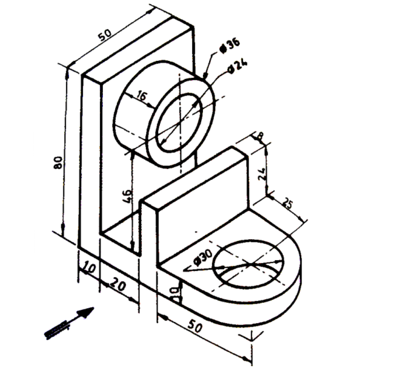 Solved “Draw and dimension the front, top, and right-side | Chegg.com