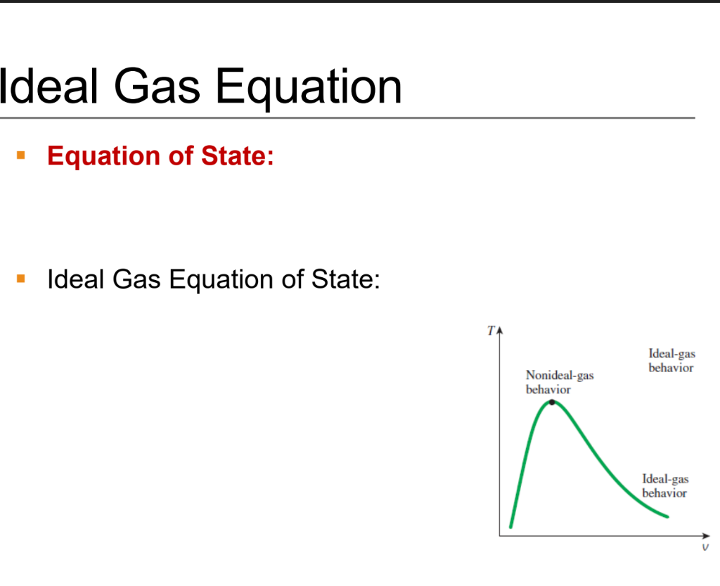 Solved Ideal Gas Equation Equation of State: 1 Ideal Gas | Chegg.com