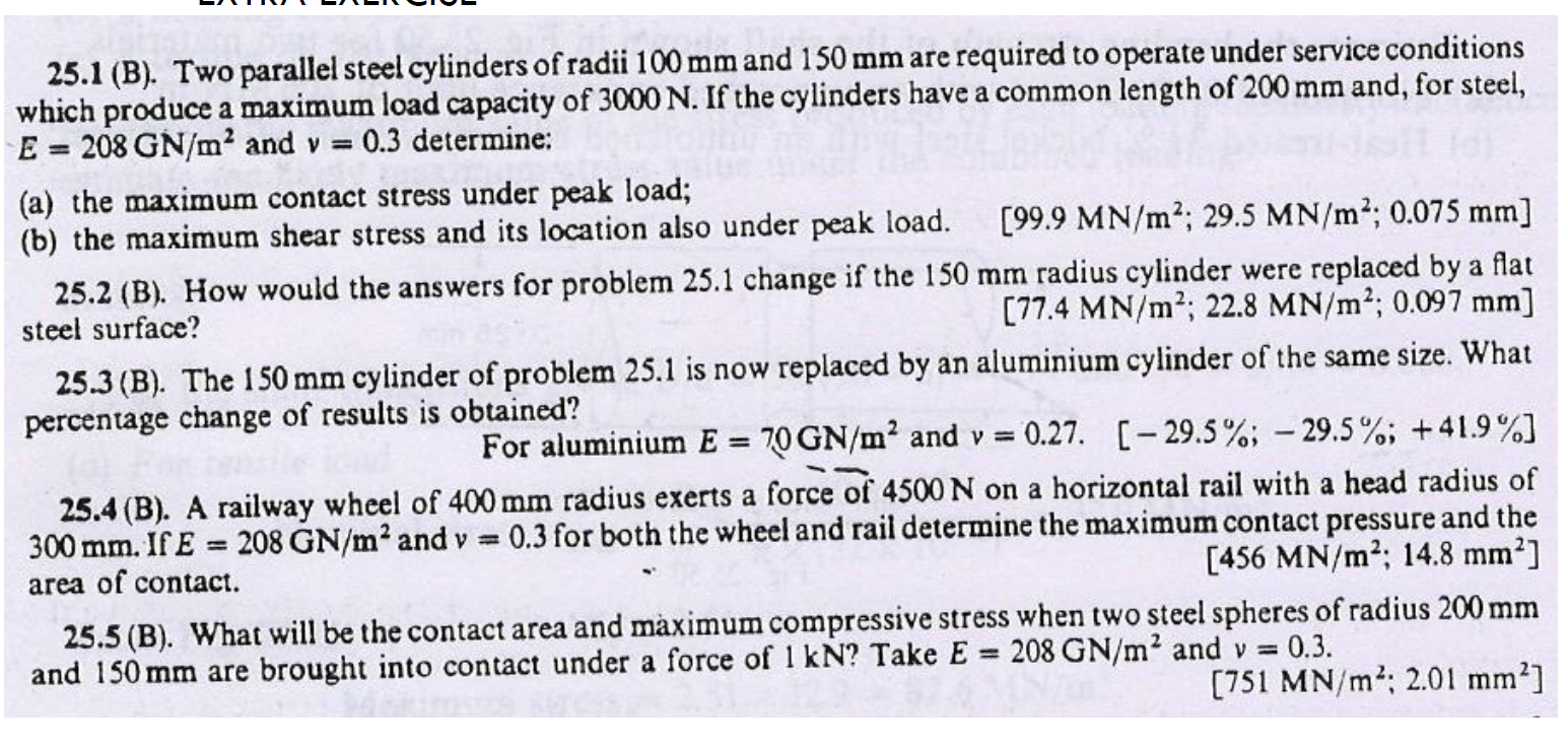 Solved 25.1 (B). Two parallel steel cylinders of radii 100 | Chegg.com
