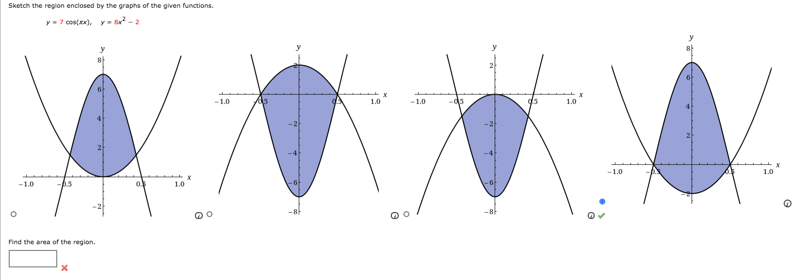 Solved Sketch the region enclosed by the graphs of the given | Chegg.com
