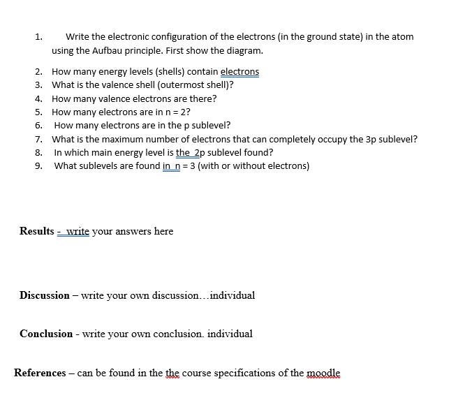 Solved Introduction - Electronic Configuration of Atoms | Chegg.com
