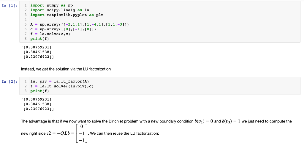 Re-using the A=PLU factorization In some situations | Chegg.com