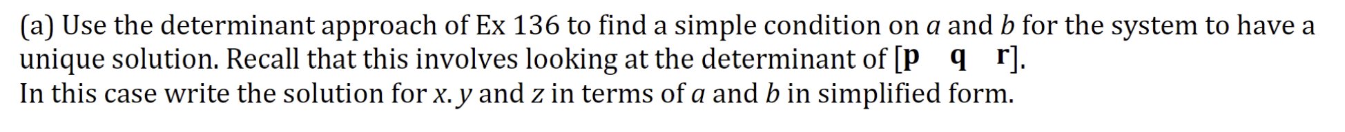 Solved (d) In the case there is more than one solution, find | Chegg.com